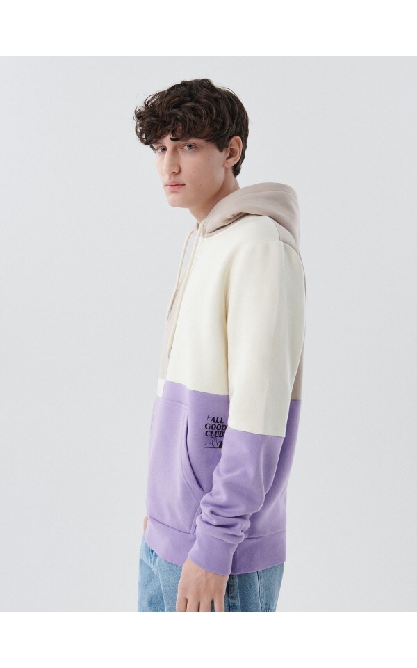 Hanorac tricolor cu glugă, CROPP, 7094L-04X